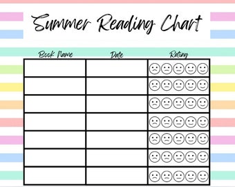 Summer Reading Log - Etsy