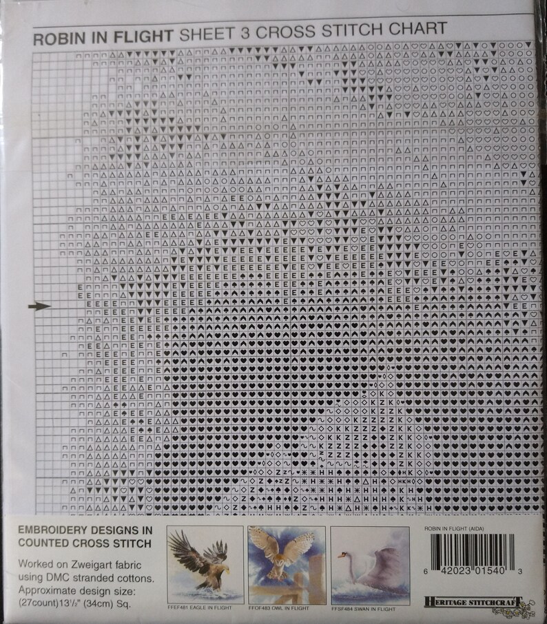 Heritage Stitchcraft-flights of Fancy-robin in Flight Nature Bird Tree ...