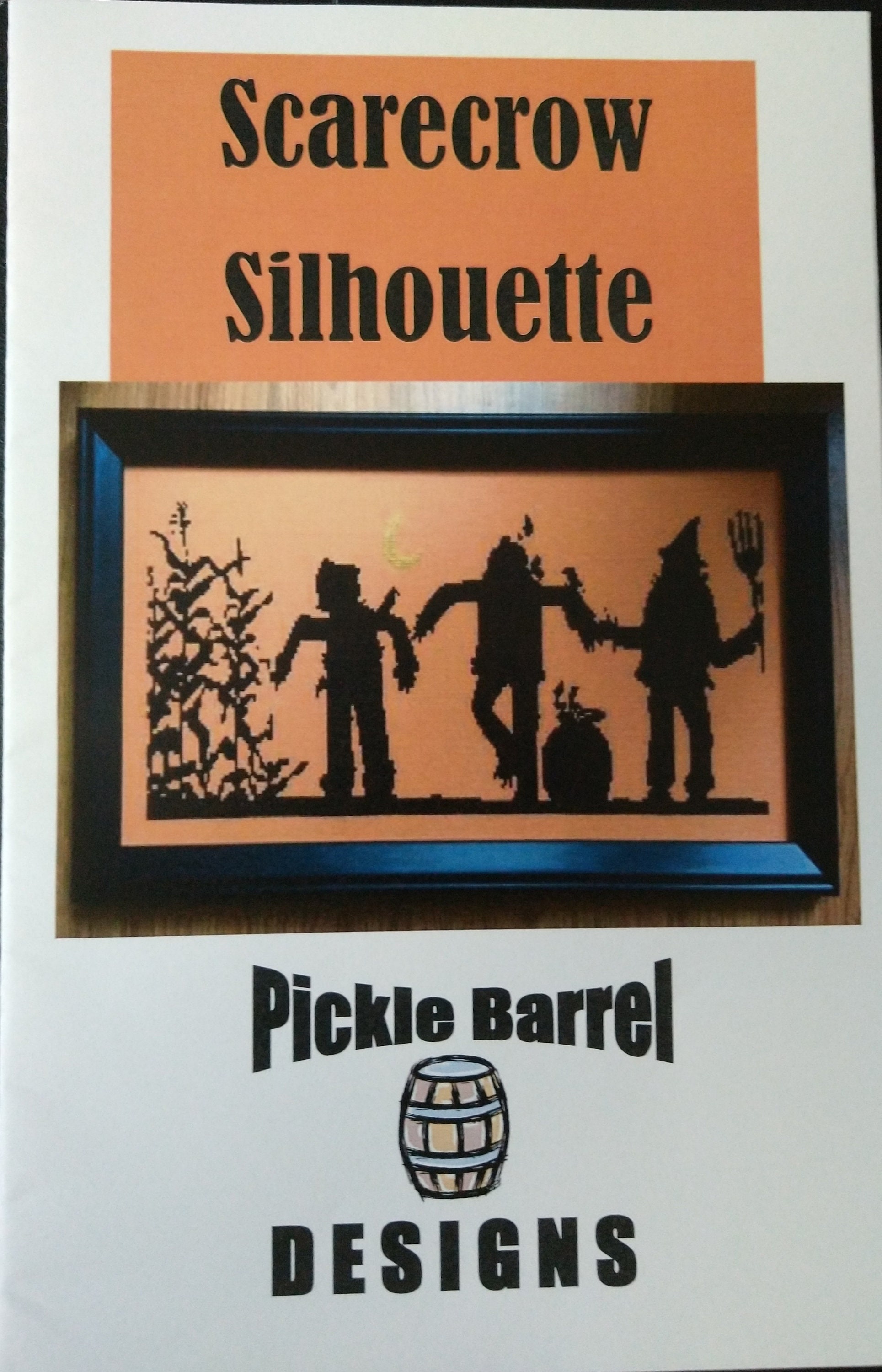 Pickle Barrel Designs- Scarecrow Silhouette Halloween Spooky Pumpkin ...