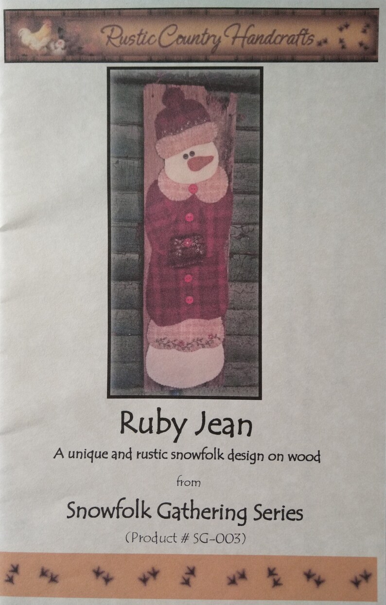 Rustic Country Handcrafts-ruby Jean-5g-003 Wool Applique Winter ...