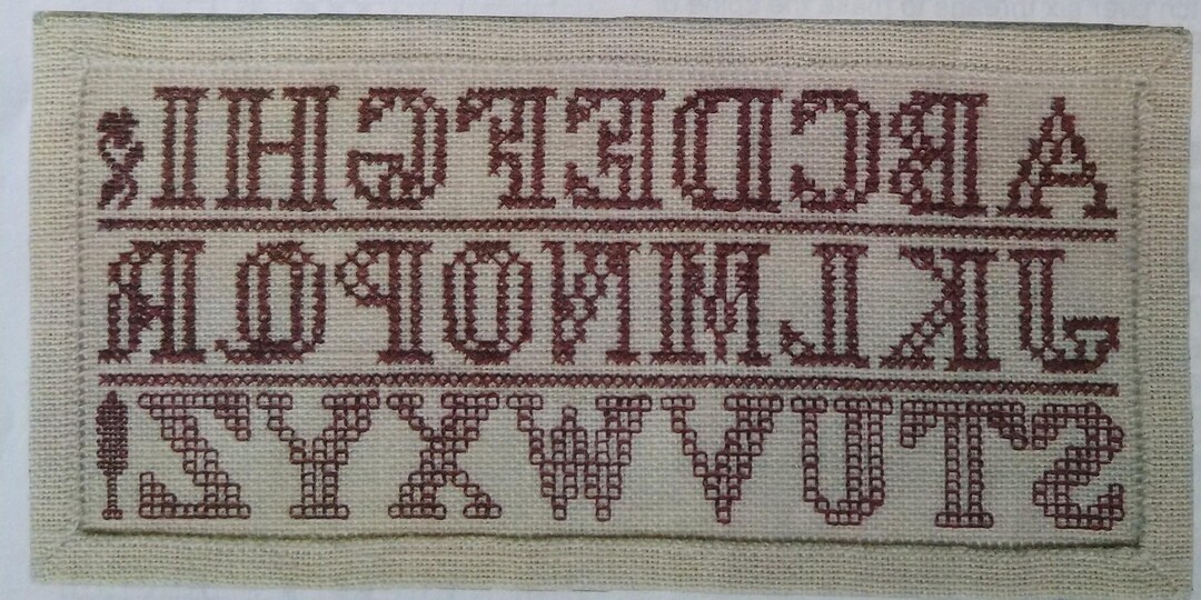 Needlemade Designs Reversible Cross Stitch Sampler With Scissors for ...