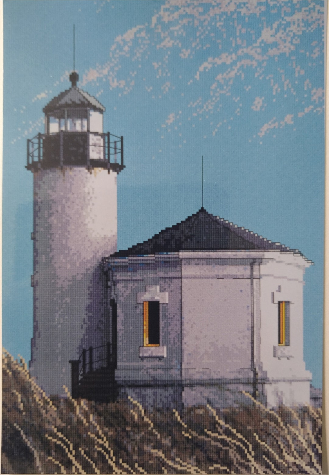 The Silver Lining-brandon Lighthouse Counted Cross Stitch Light House ...