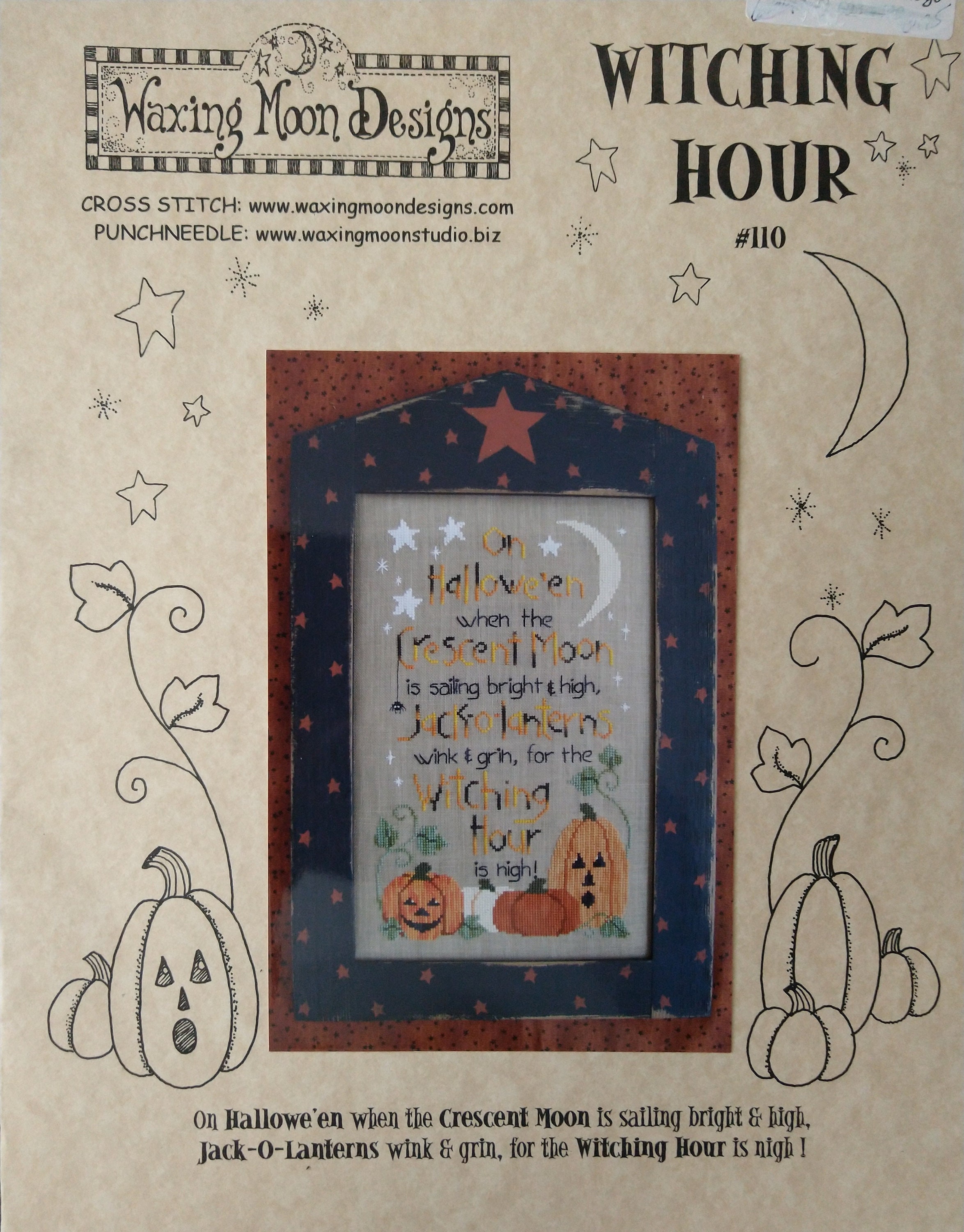 Waxing Moon Designs-witching Hour #110-halloween Pumpkin Jackolantern ...