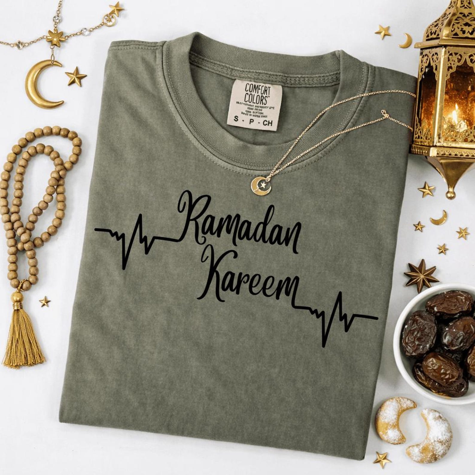 Ramadan Kareem Heartbeat PNG, Islamic Sublimation Design (digital ...