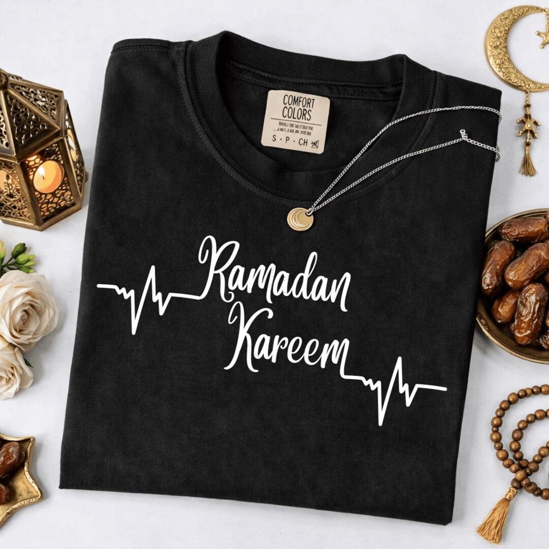 Ramadan Kareem Heartbeat PNG, Islamic Sublimation Design (digital ...