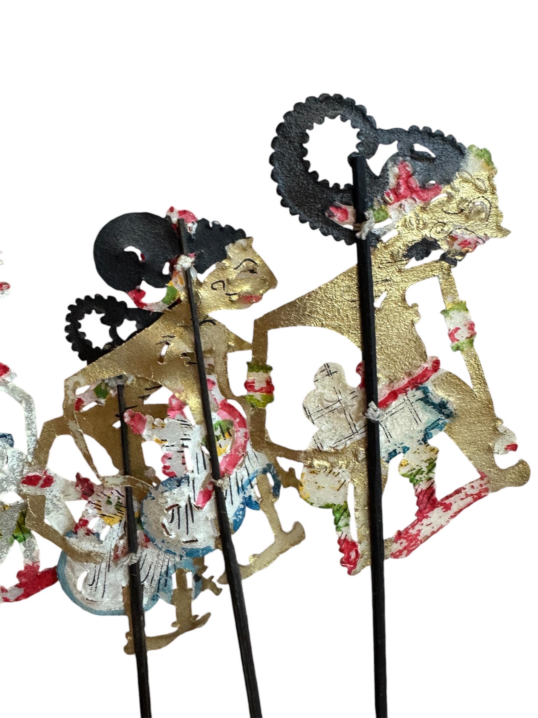 Miniature Indonesian Wayang Kulit, Javanese Shadow Puppets, Japanese - Etsy