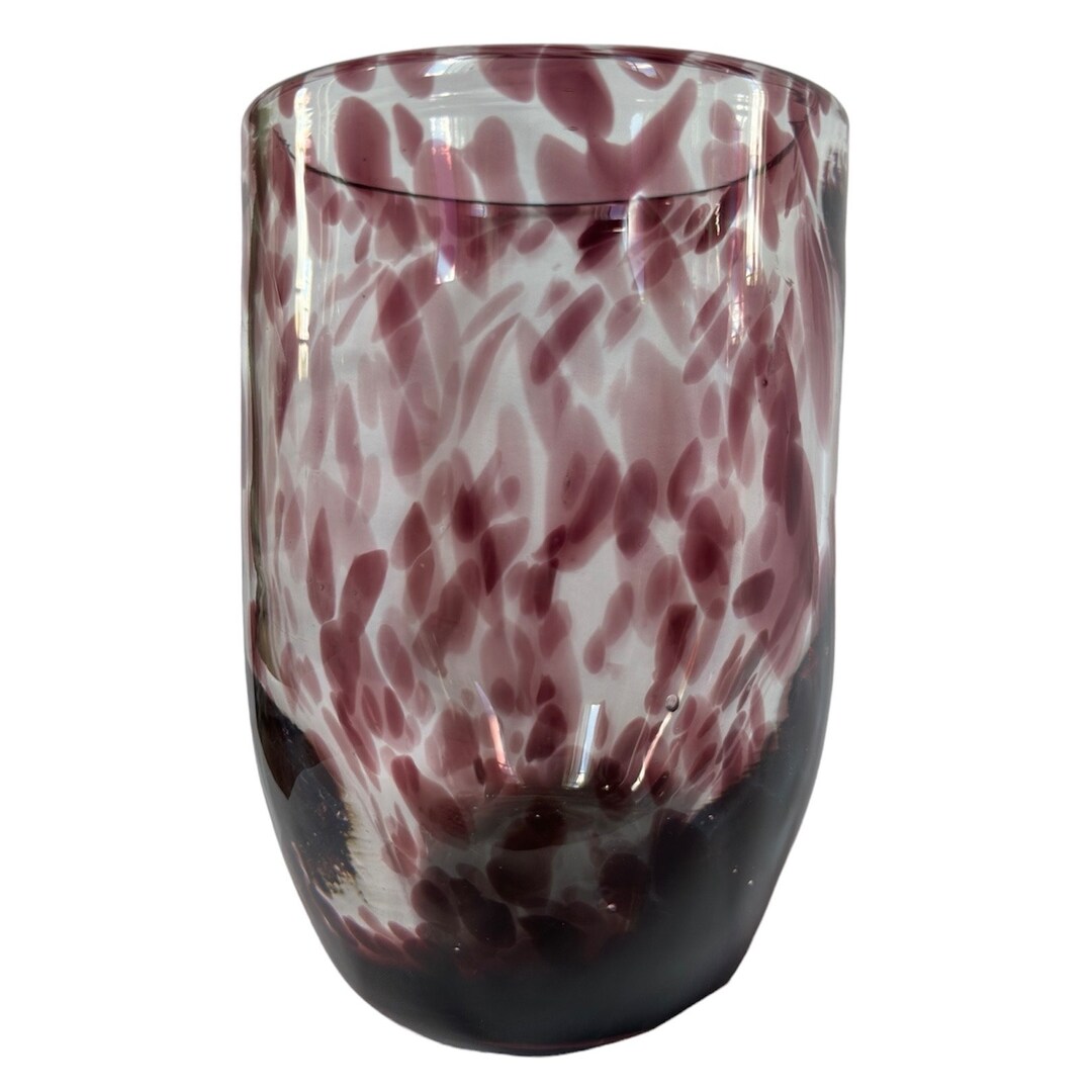 Vintage Blown Glass Tortoise Shell Vase - Etsy