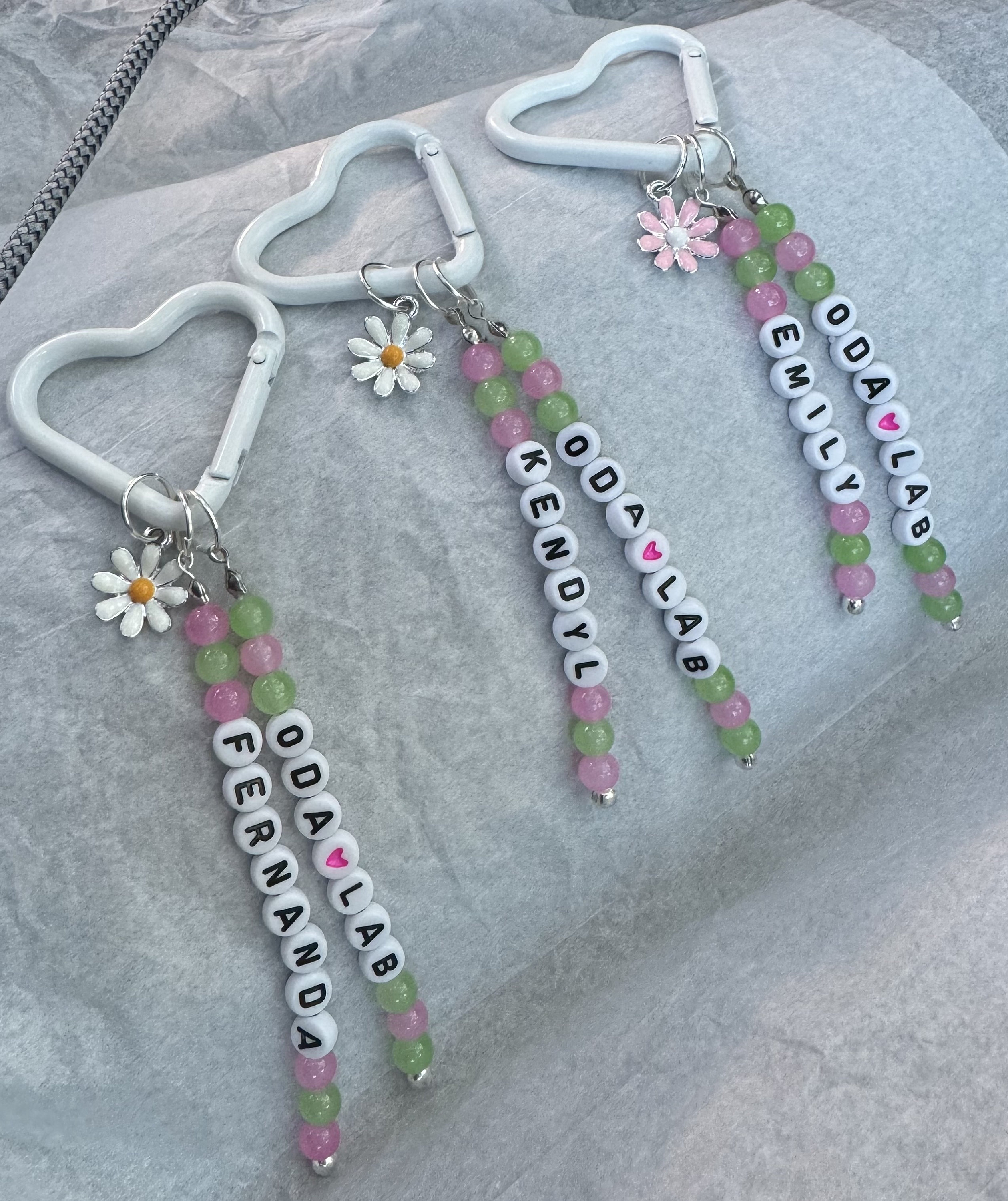 Personalized Beaded Keychain, Made to Order Keychain, Custom Beaded ...