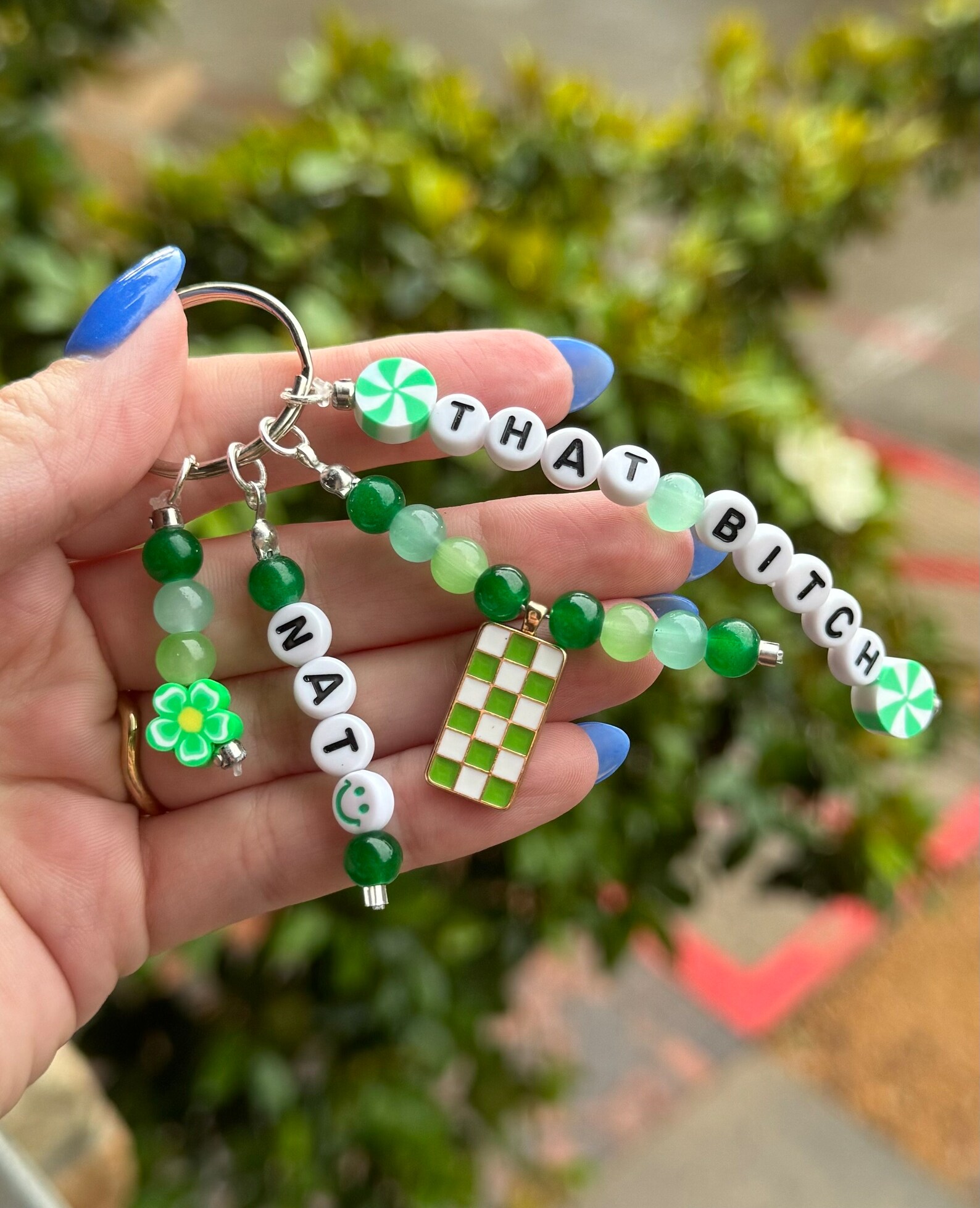 Custom Beaded Keychain / Made to Order Keychain - Etsy