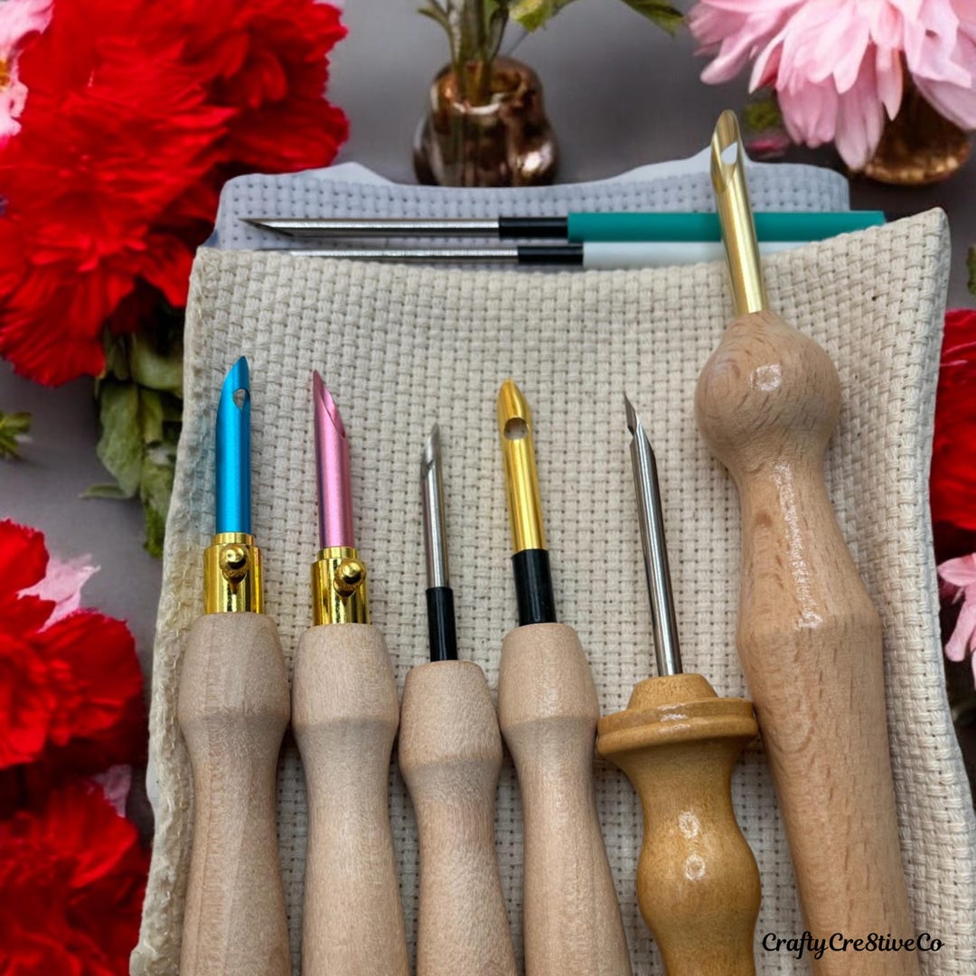 Adjustable Punch Needle Tool Set, Wood and Metal Punch Needle ...