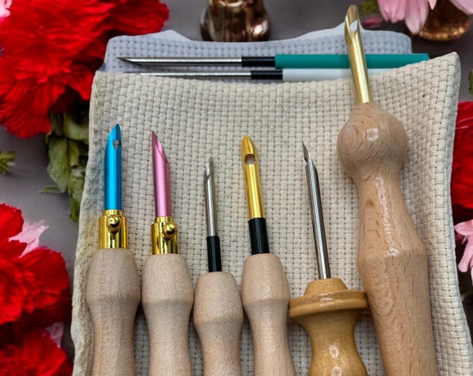 Adjustable Punch Needle Tool Set, Wood and Metal Punch Needle ...