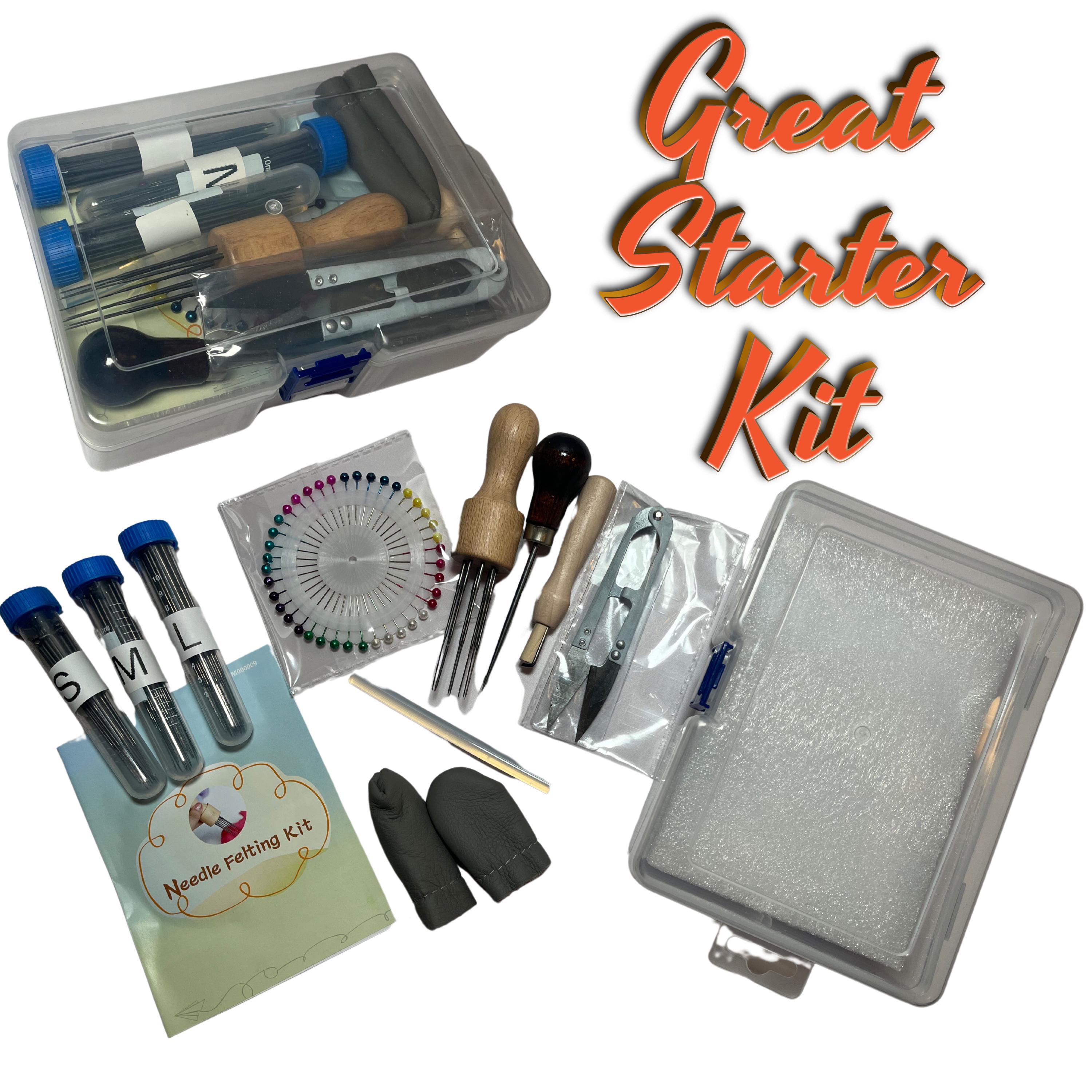 Felting Needle 70 Piece Set, Needle Felting Beginner Kit, Wool Felt Needles, Felting Needle ...