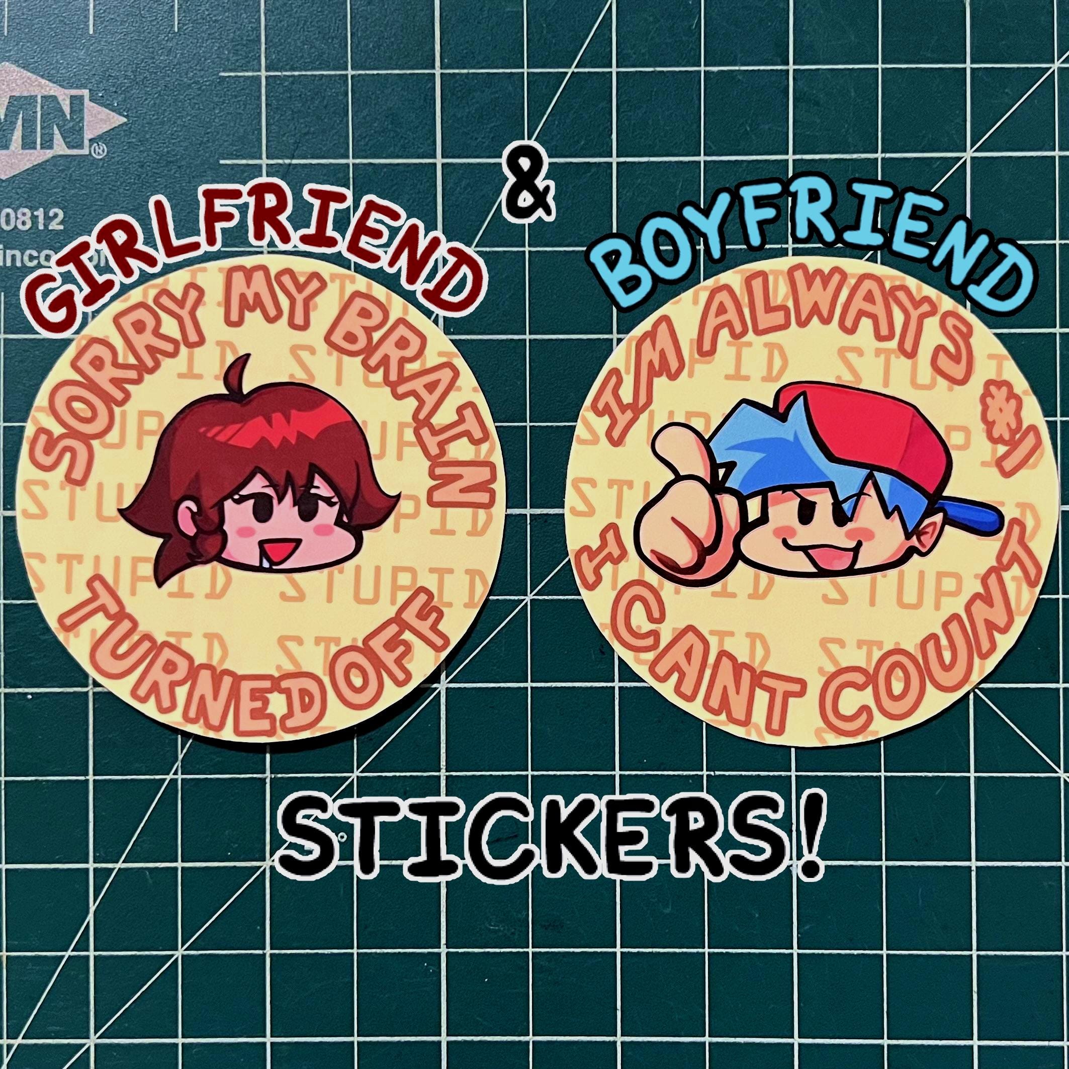 Friday Night Funkin' Boyfriend and Girlfriend Sticker | UNOFFICIAL - Etsy
