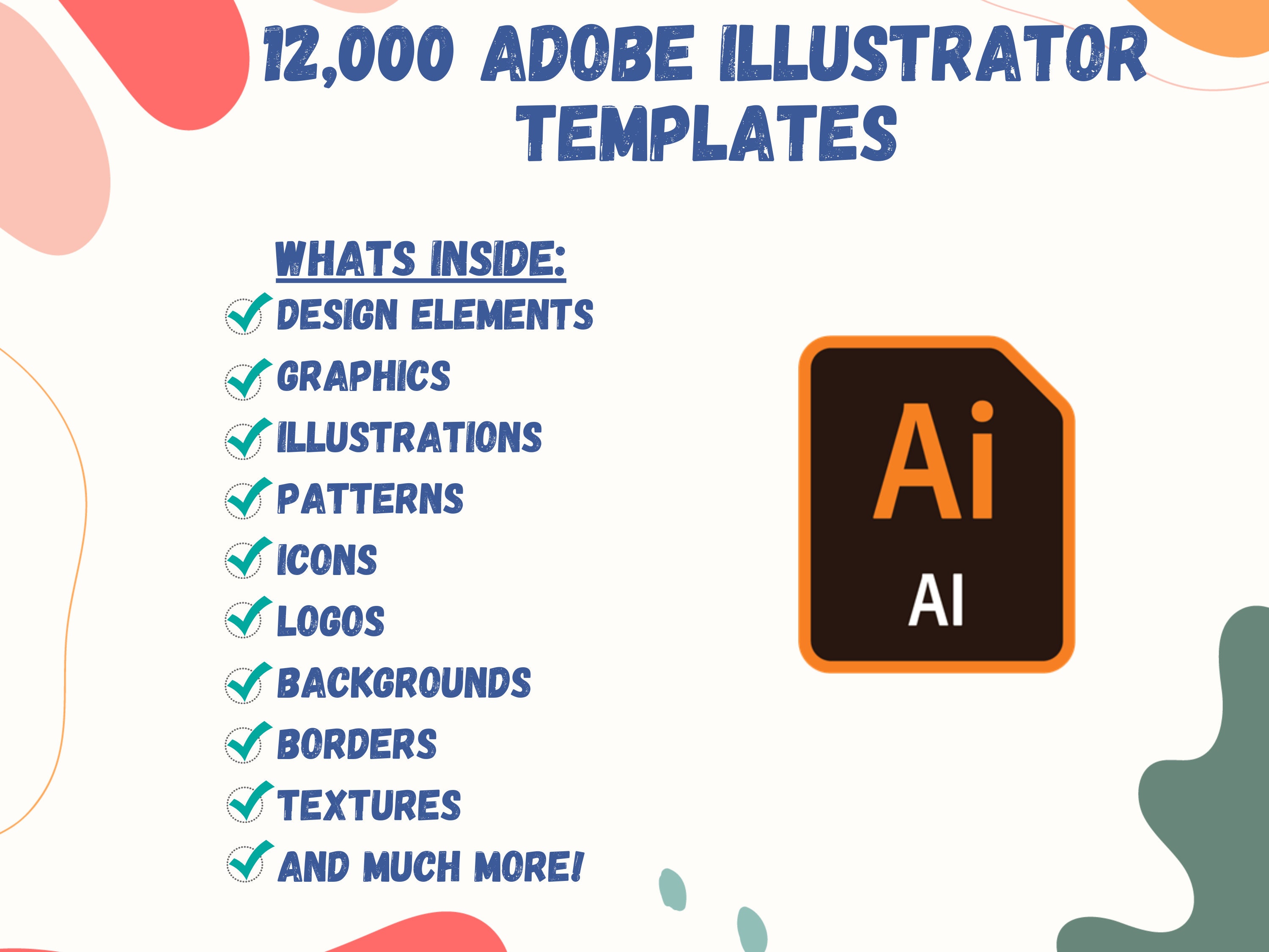 12,000 Adobe Illustrator Templates: Graphic Design, Illustrations ...