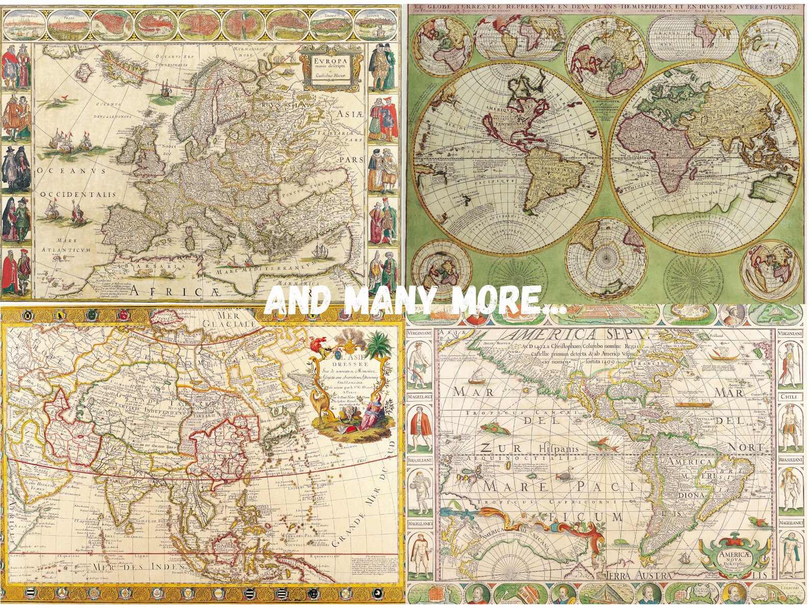 100+ Old Maps of the World | Antique and Vintage Map Collection ...