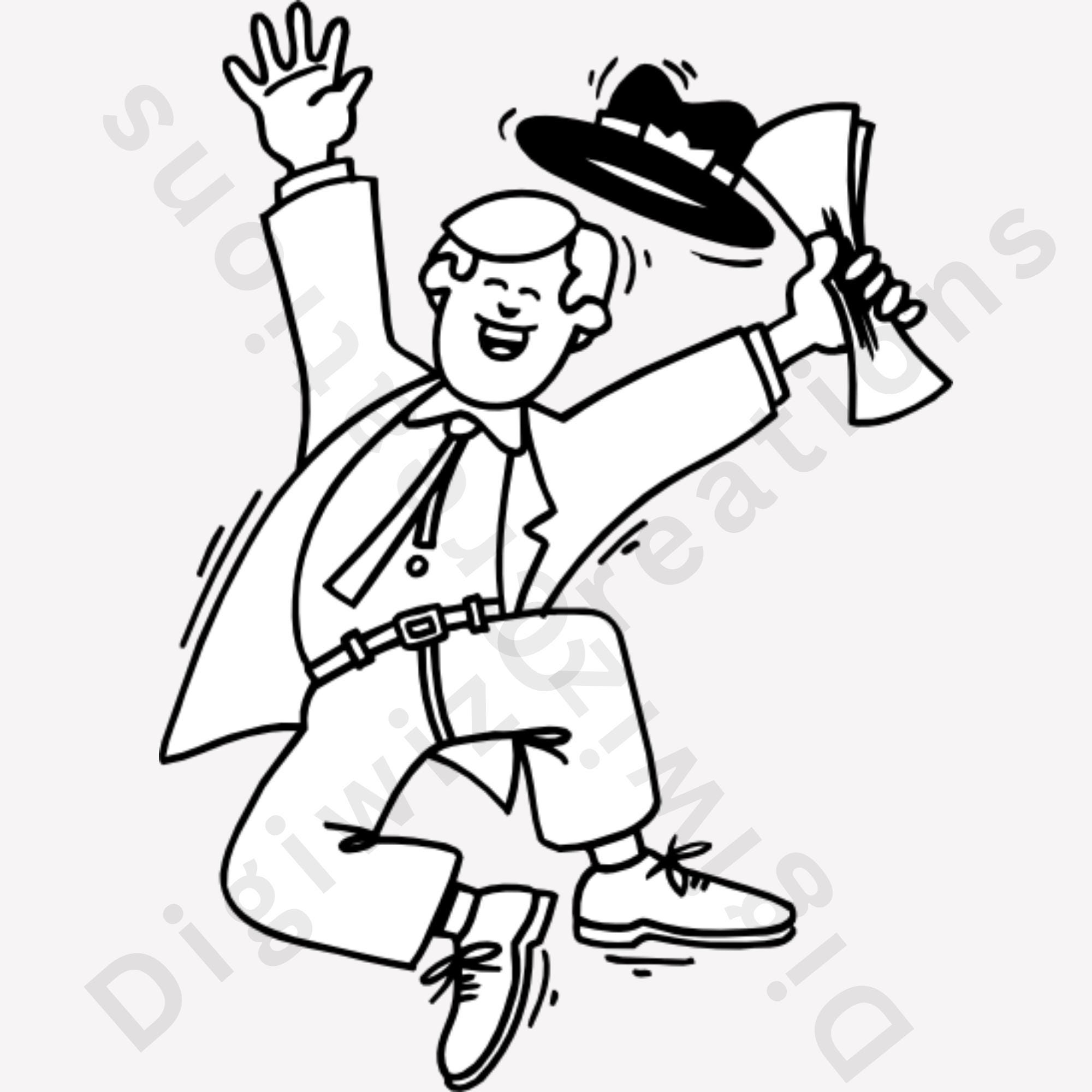 Happy Man SVG and PNG Digital File for Cricut, Silhouette, and DIY ...