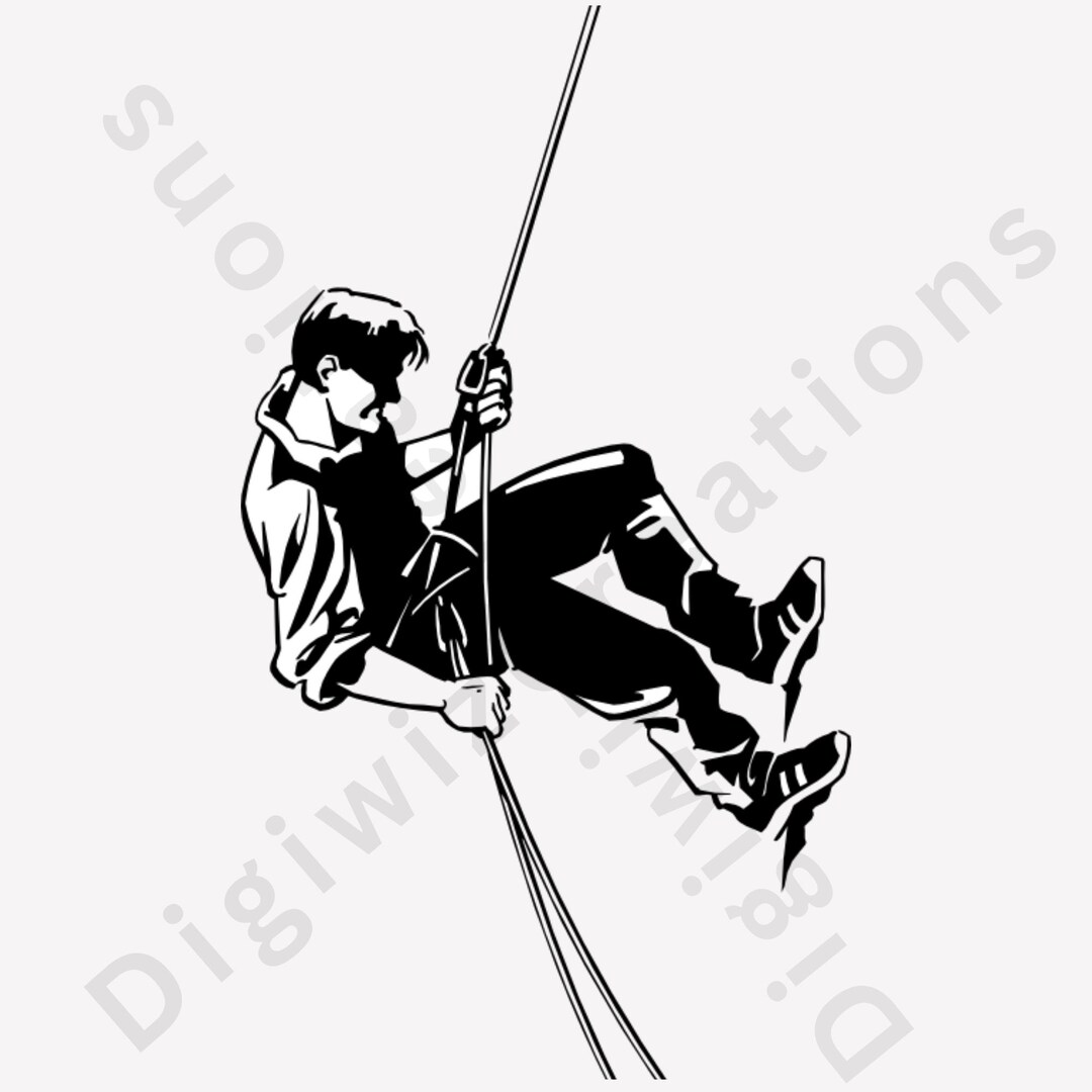 Rock Climber SVG and PNG Digital Files, Outdoor Sports Cut Files for ...