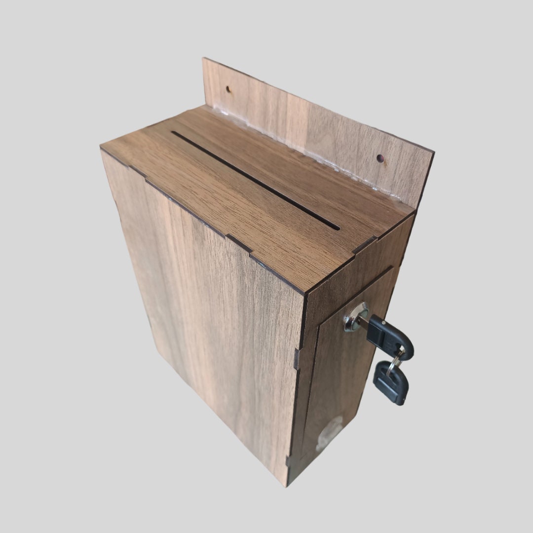 Handcrafted Wooden Mail Box,wooden Letter Holder, Entryway Mail Storage ...