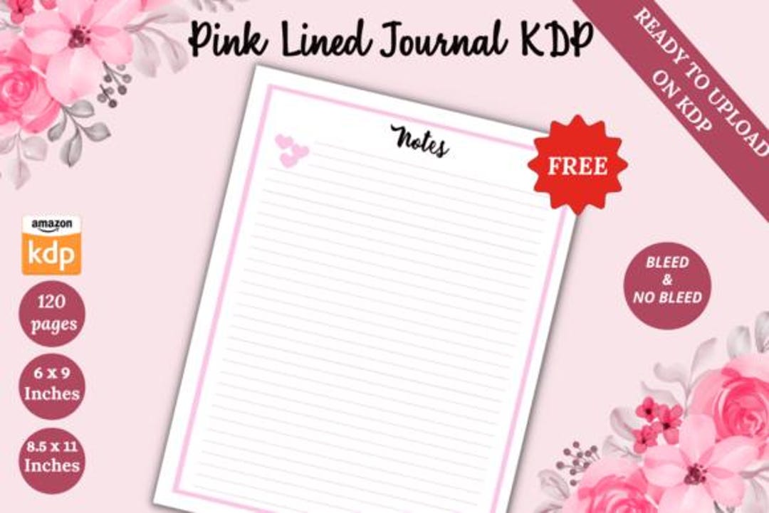 Digital Download Notebook Lined Paper Interior for Notebook Note Taking ...