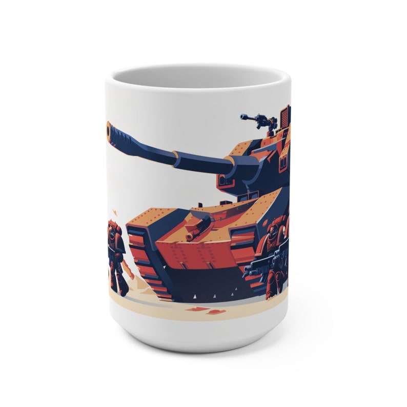 Tank Battle, 40k Space Marine Coffee Mug 15oz. Gift for Husband, Father ...