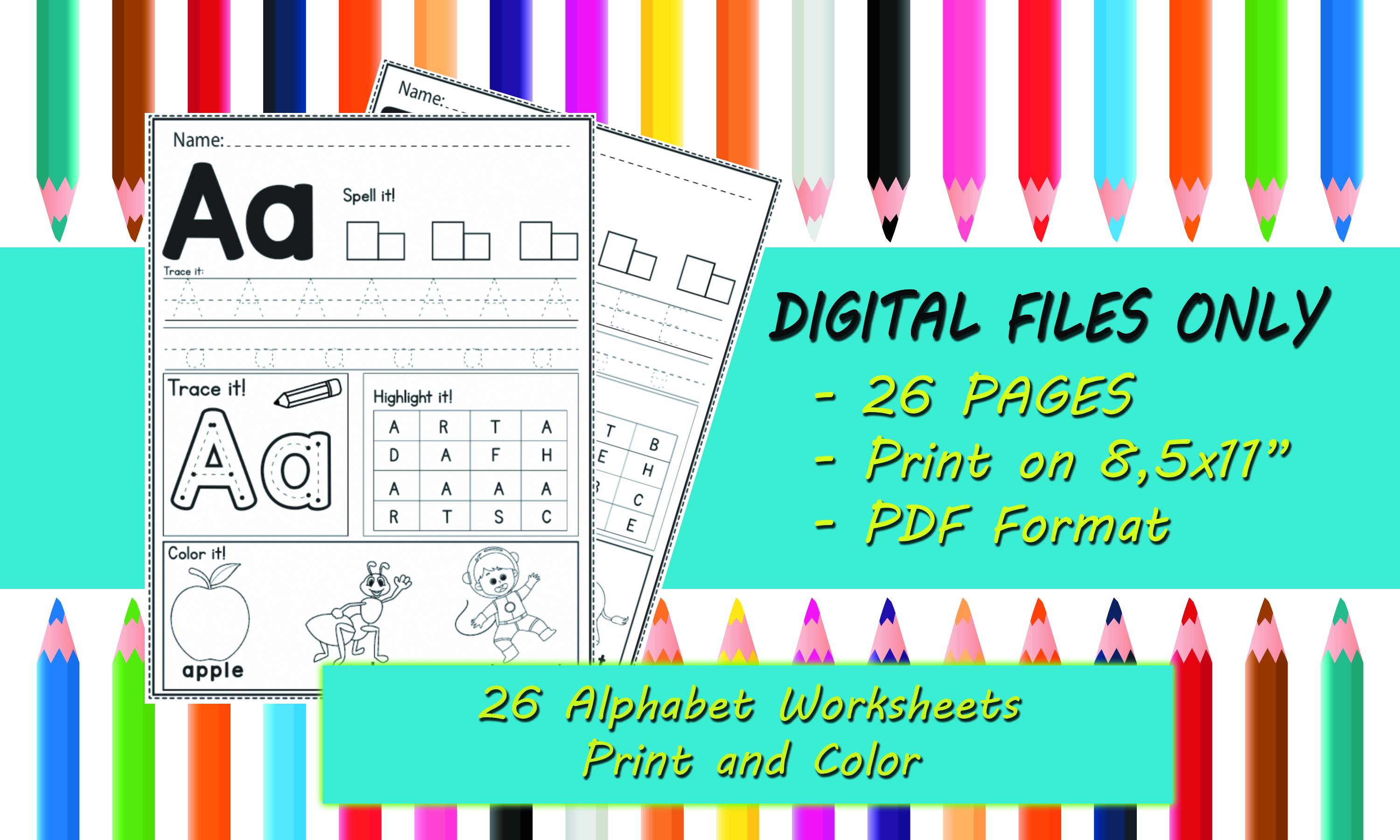 26 Printable Alphabet I Know My Letters Worksheets. Preschool ...