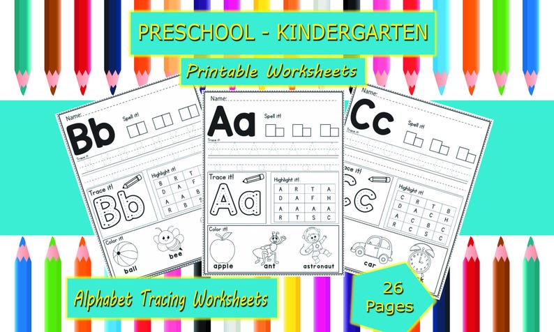 26 Printable Alphabet I Know My Letters Worksheets. Preschool ...