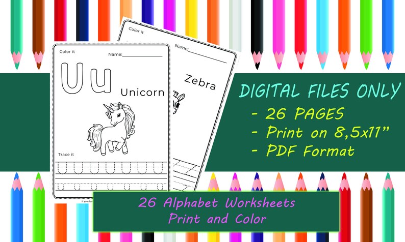 26 Printable Alphabet I Know My Letters Worksheets. Preschool ...
