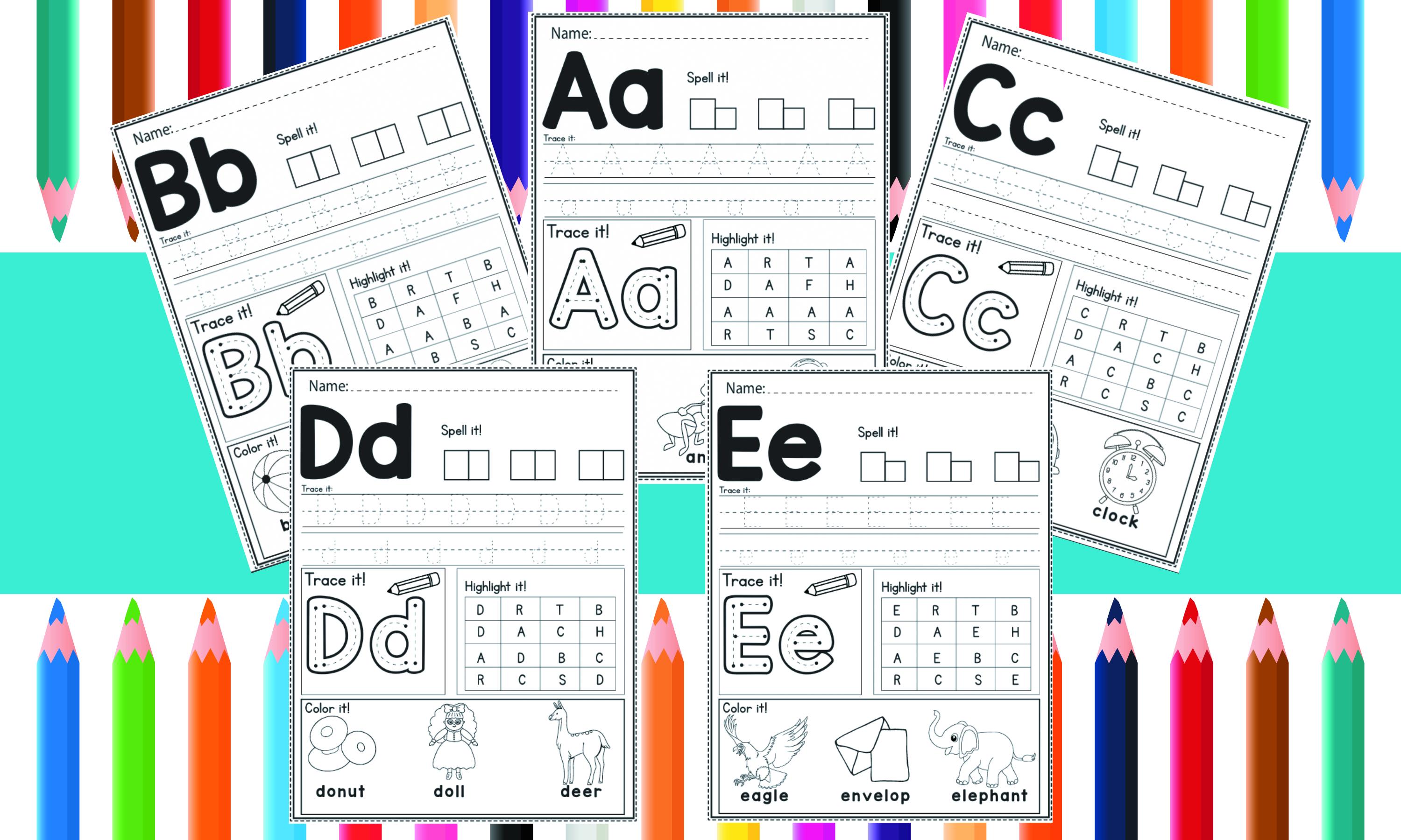 26 Printable Alphabet I Know My Letters Worksheets. Preschool ...