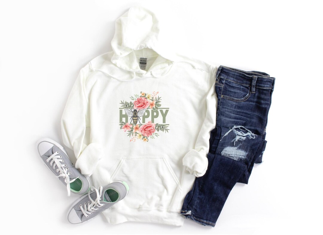 FREE SHIPPING, Bumble Bee Sweatshirt, Floral Hoodie, Cute Women's Shirt ...