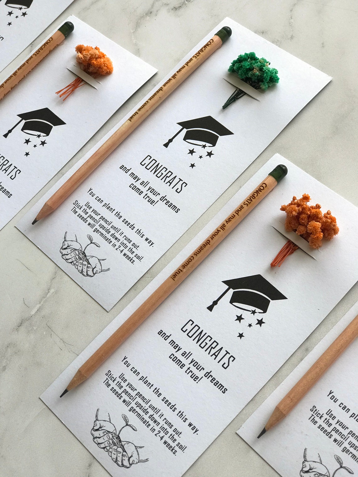 Customizable Graduation Souvenir Gifts, Graduation Greeting Seed Pencil ...