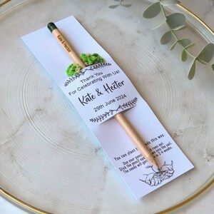 Personalized Wedding Pencil Thank You Favors, Custom Eco Friendly ...