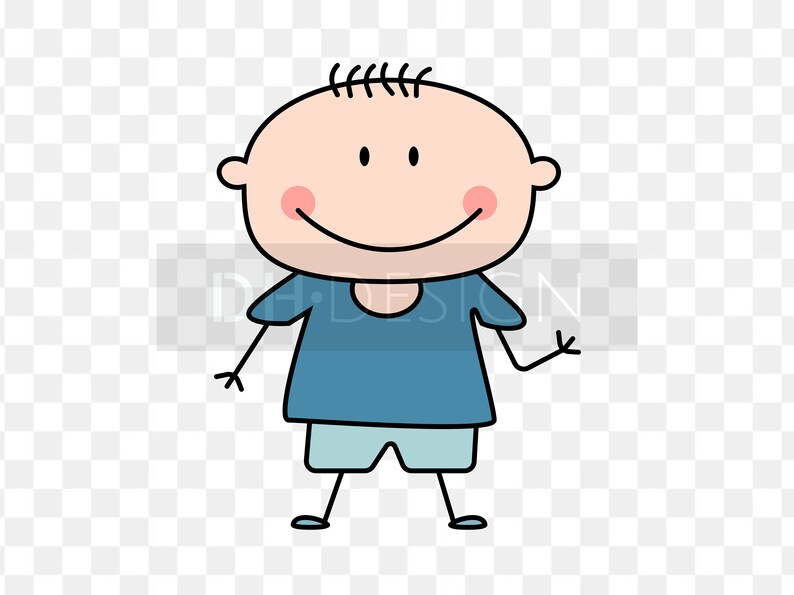 Stick Figures Bundle, SVG, PNG, Instant Download, 16 Stick Children ...