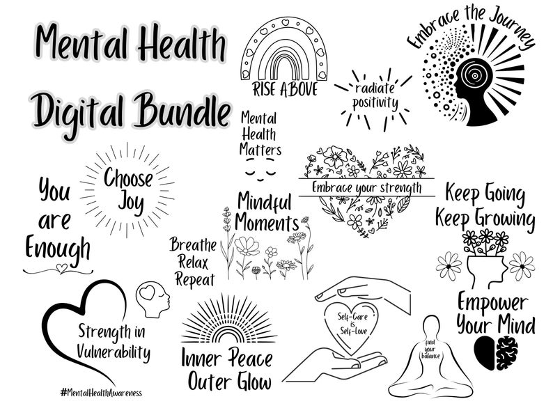 Mental Health SVG Bundle, Mental Health Png, Mental Health Svg ...