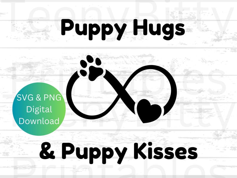 Dog Paw Print Svg, Dog Infinity Heart Svg, Dog Paw Png, Dog Infinity ...
