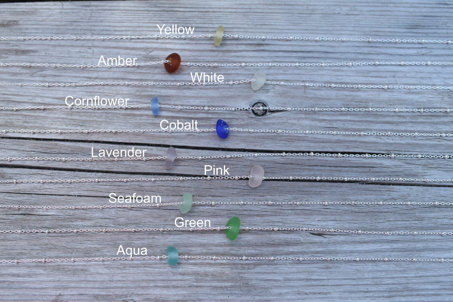 Sea Glass Necklace Beach Glass Necklace Sea Glass Jewelry - Etsy