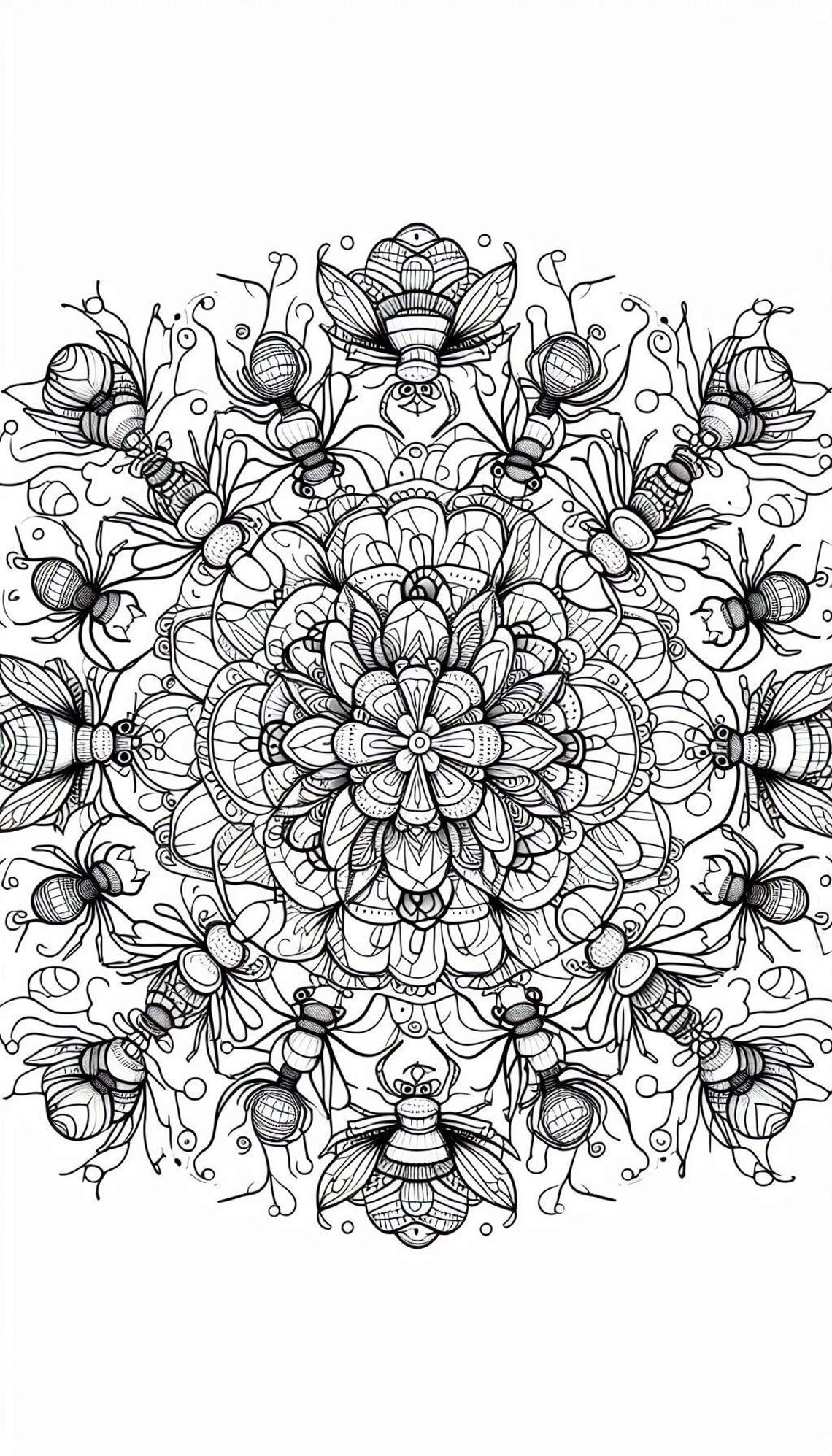 Mandala Coloring Pages Insects Edition - Etsy