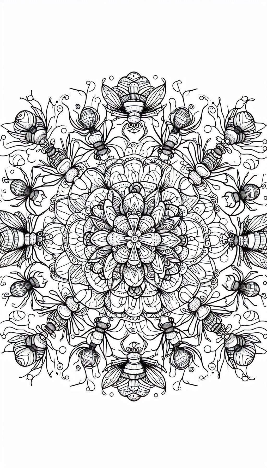 Mandala Coloring Pages Insects Edition - Etsy