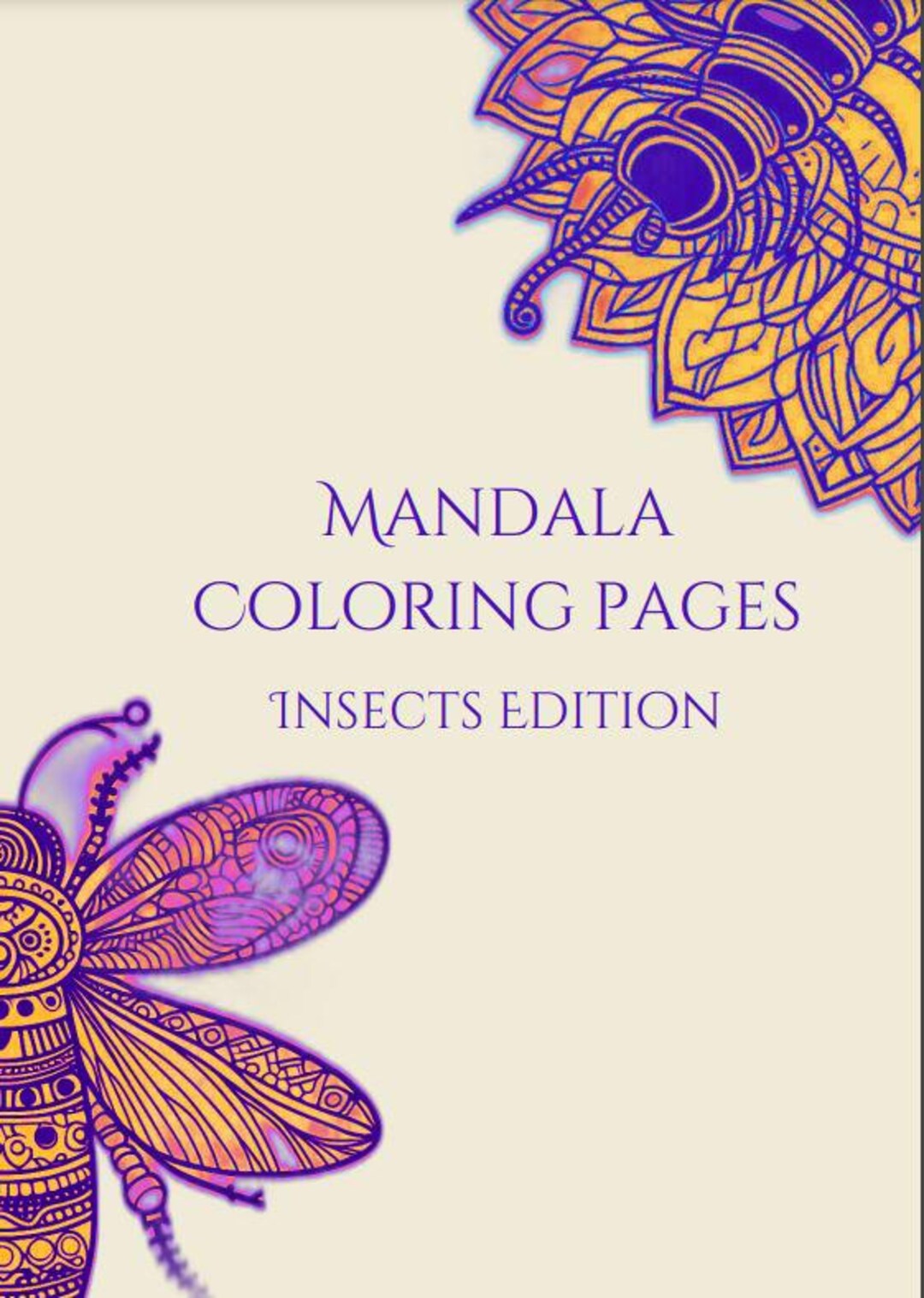 Mandala Coloring Pages Insects Edition - Etsy
