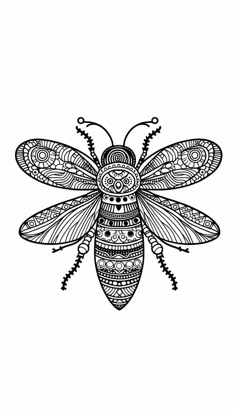 Mandala Coloring Pages Insects Edition - Etsy