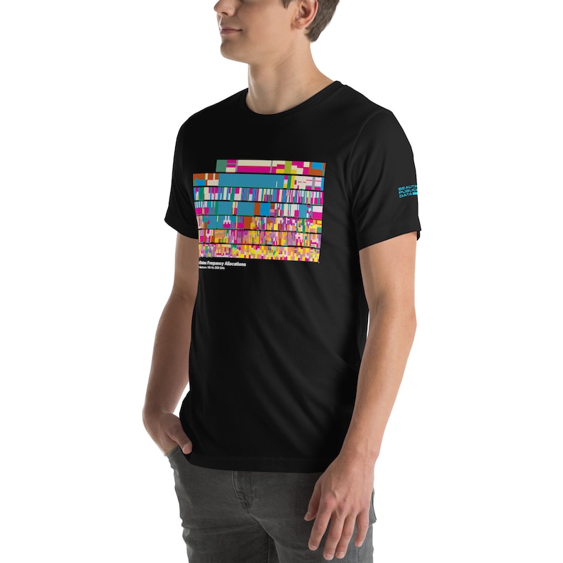 Unisex Radio Frequency Chart T-shirt (dark) - Etsy