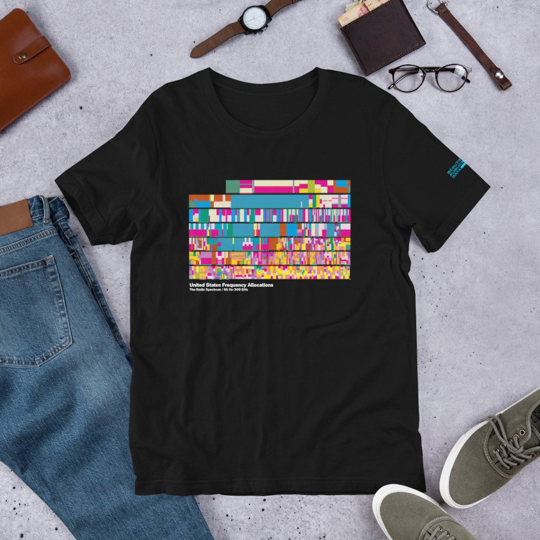 Unisex Radio Frequency Chart T-shirt (dark) - Etsy