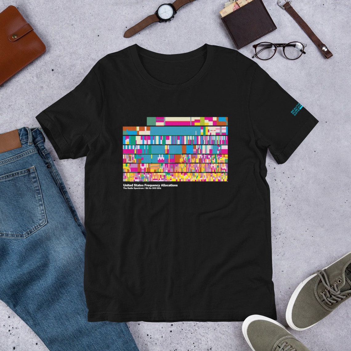 Unisex Radio Frequency Chart T-shirt (dark) - Etsy