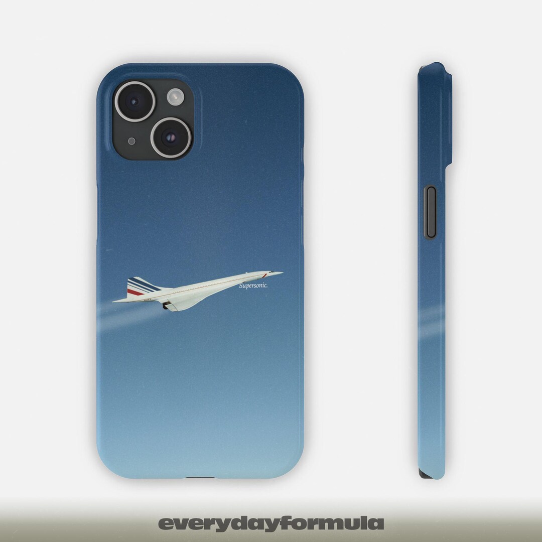 Sky Aesthetic Concorde-inspired Airplane Phone Case for iPhone 15, 14 ...