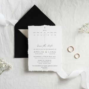 Christian Save the Date Invitations, Catholic Save the Date Card, Bible ...
