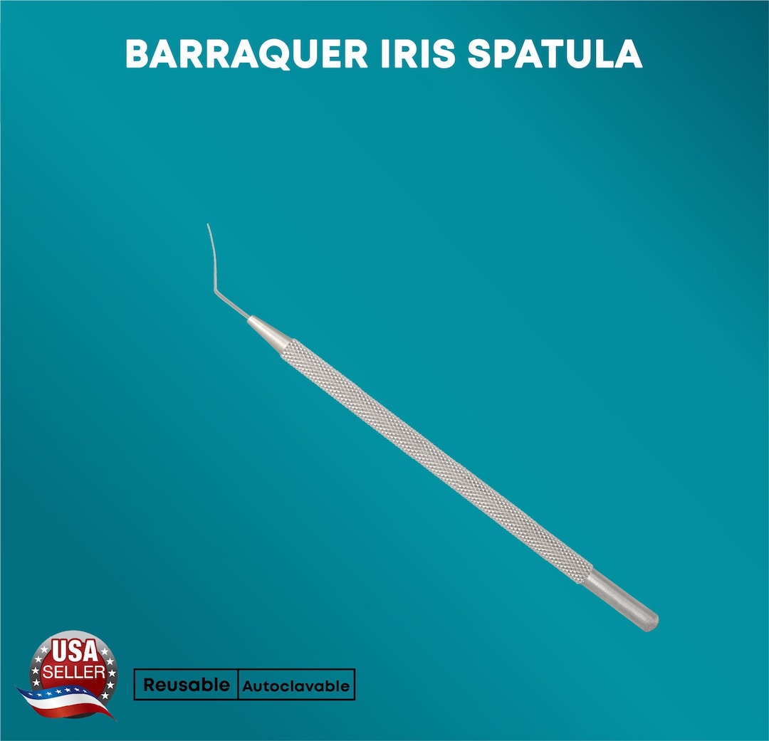 Barraquer Iris Spatula 0.25mm Nob Curved Ophthalmic Eyelid Eye Surgical ...