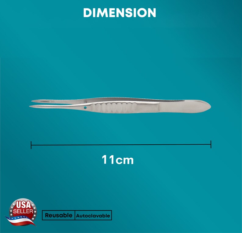 Moorfield Conjunctival Forceps 0.5mm Tip Grooved Section Surgical Tools ...