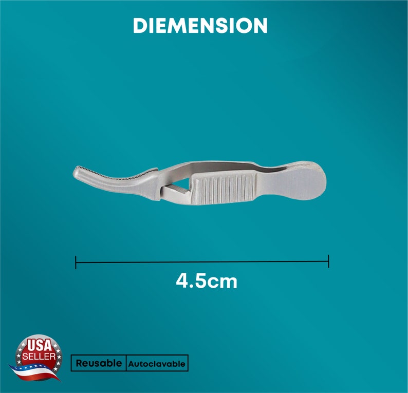 Dieffenbach Serrefine Curved Fine Serrated Premium German Grade Ophthalmic Eye Instruments ...