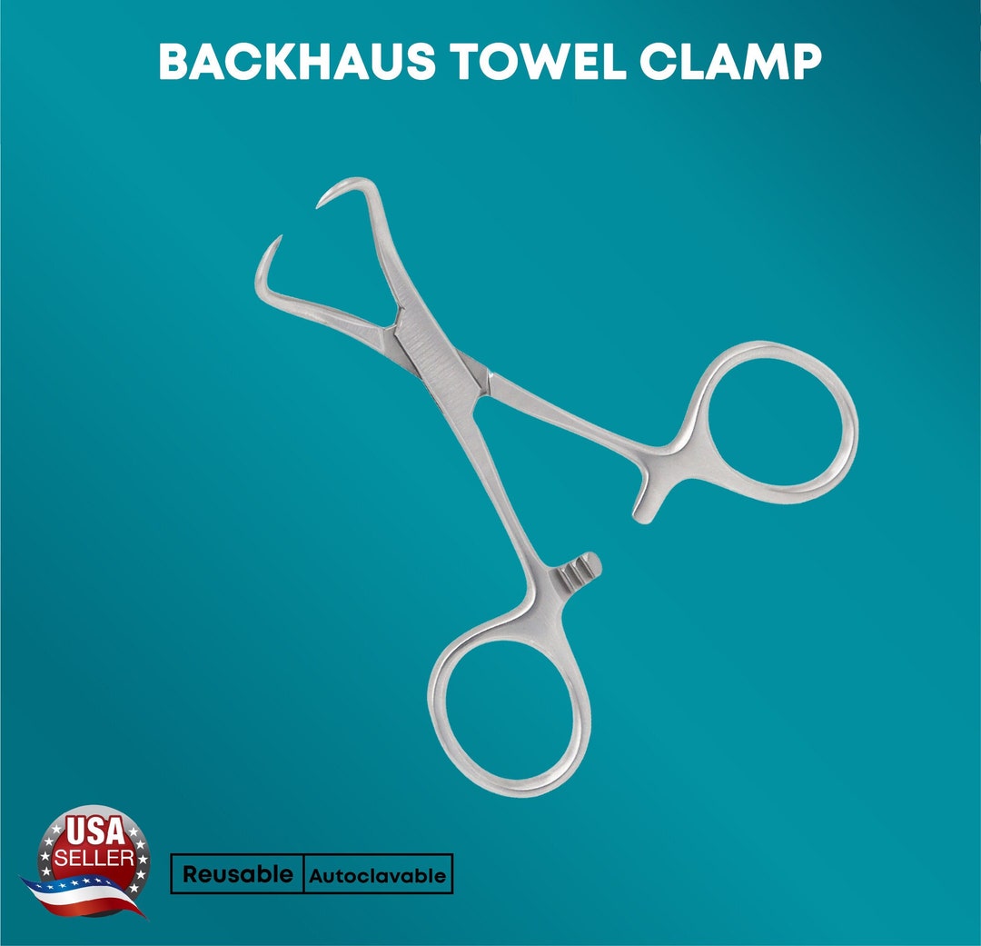 Backhaus Towel Clamps Forceps 9.5cm Premium Dental Surgery Veterinary ...