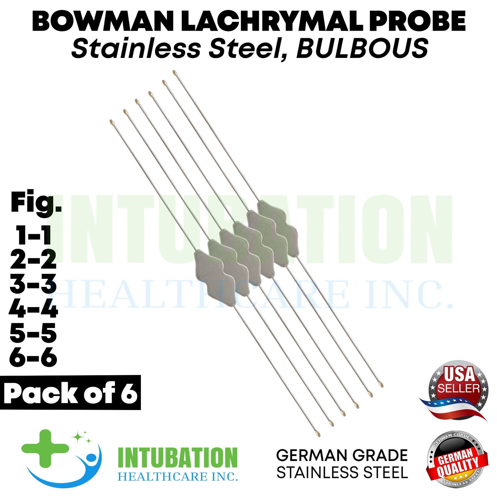 Bowman Lacrimal Probe Bulbous Shape 5” Surgical Dental ENT Tools Ophthalmic Instruments Premium ...