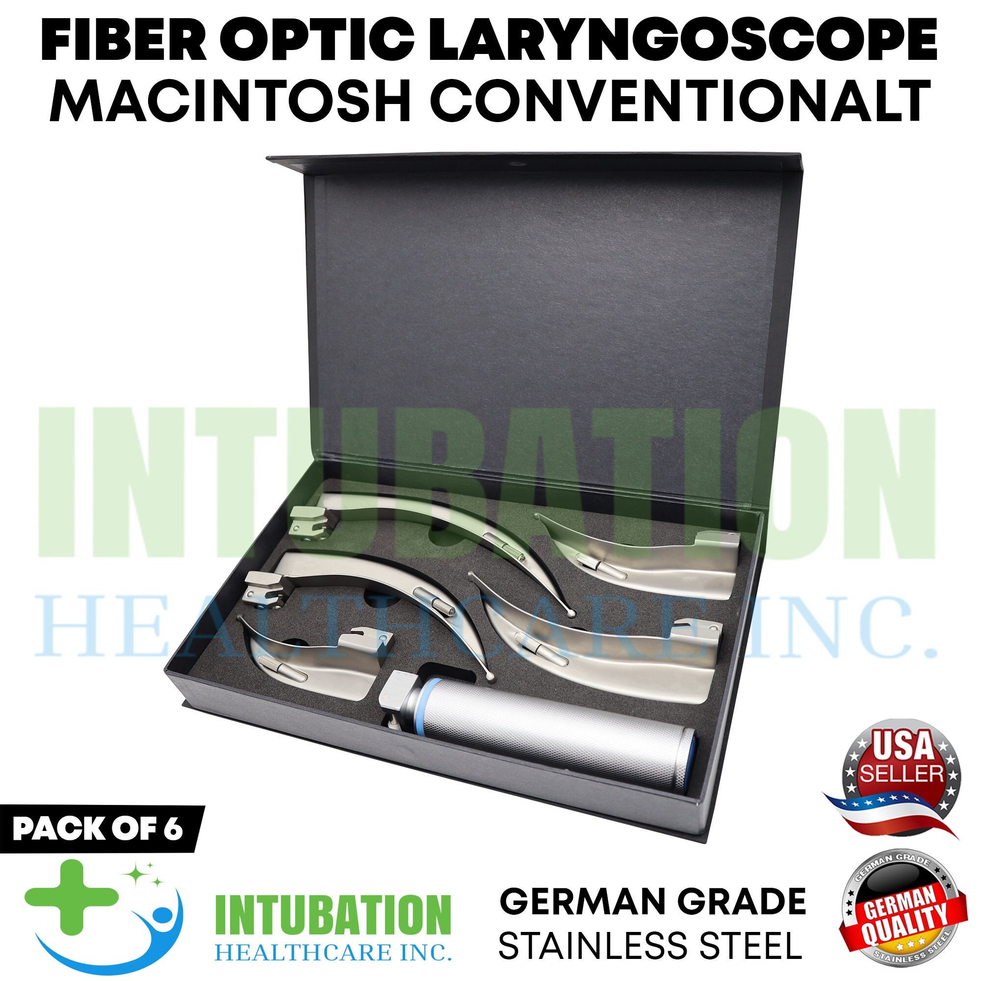Fiber Optic Laryngoscope Intubation Macintosh Conventional Blades ...